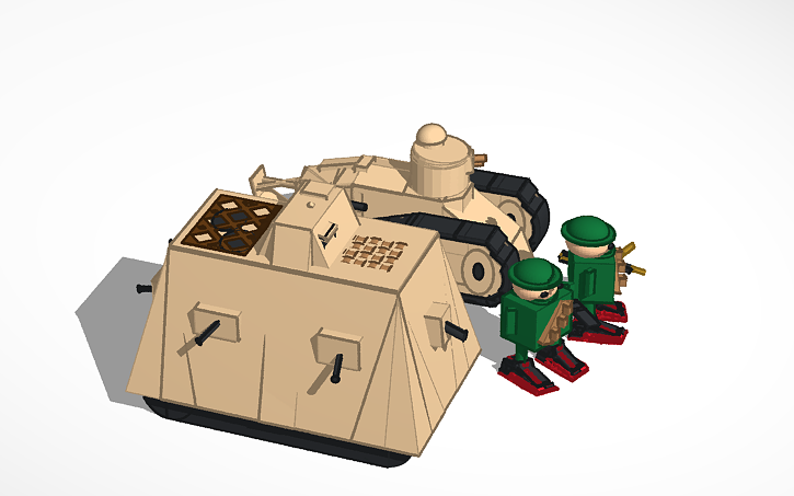 3D design BF1 Light Tank - Tinkercad