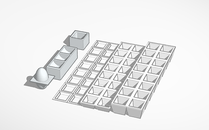 3D design All the best tray shapes for ice - Tinkercad