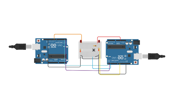 Circuit design comunicación serial Rx-Tx. | Tinkercad