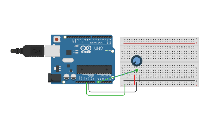 Circuit Design Reading Analog Data To Serial Communication Tinkercad