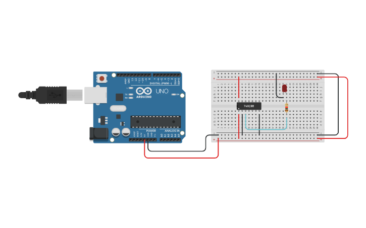 Circuit design NAND GATE | Tinkercad