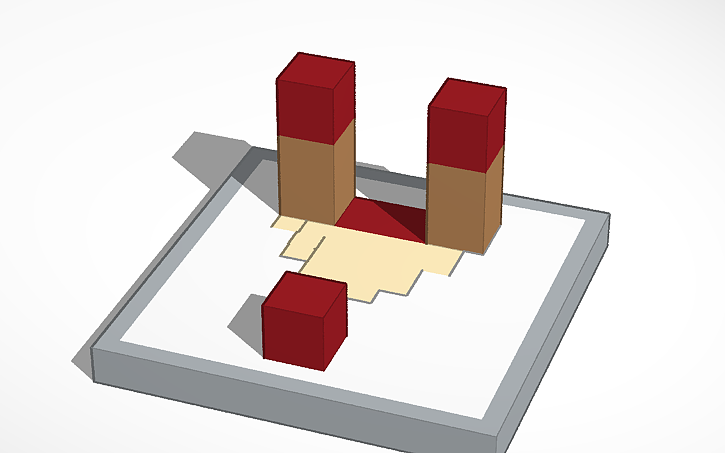 3D design Redstone Comparator - Tinkercad