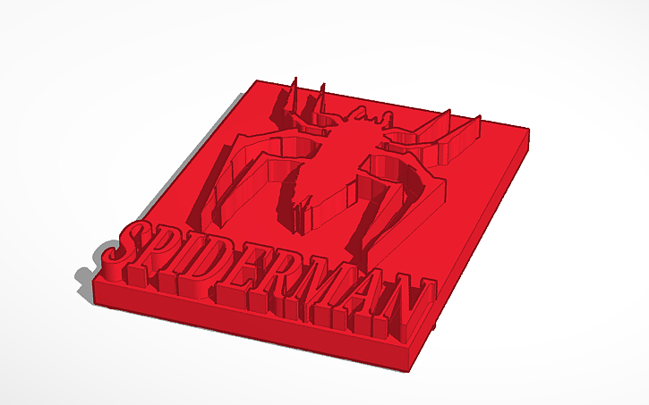 3D design SPIDERMAN - Tinkercad