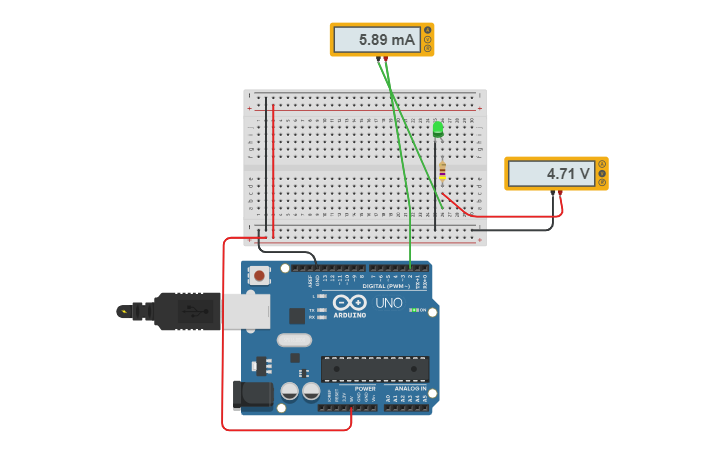 Circuit design Arduino: Digital Output - Tinkercad