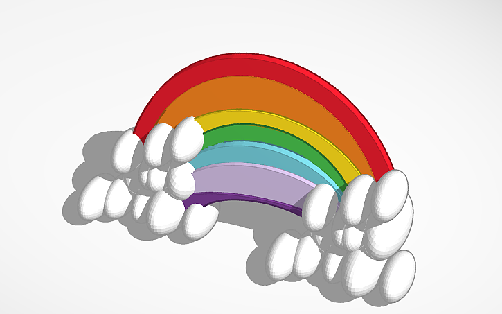 3D design rainbow - Tinkercad