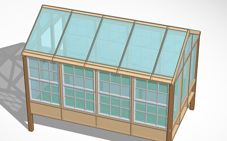 3D design 12x8' Greenhouse | Tinkercad