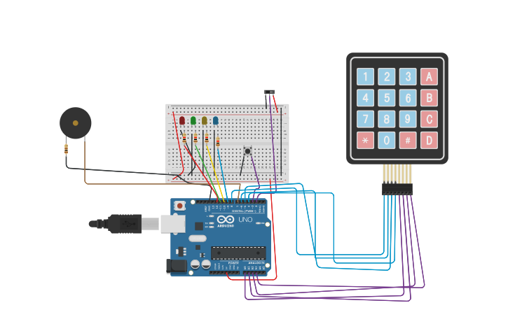 Circuit design MODE 1 - Tinkercad