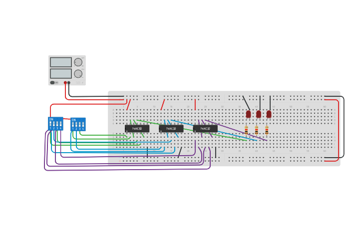 Circuit design 8:3 ENCODER - Tinkercad