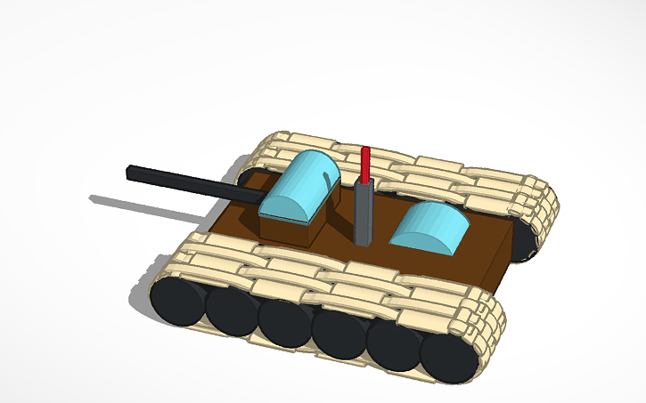 3D design танк - Tinkercad