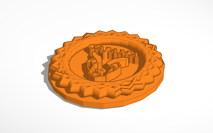 3D design CAJAMA coin - Tinkercad