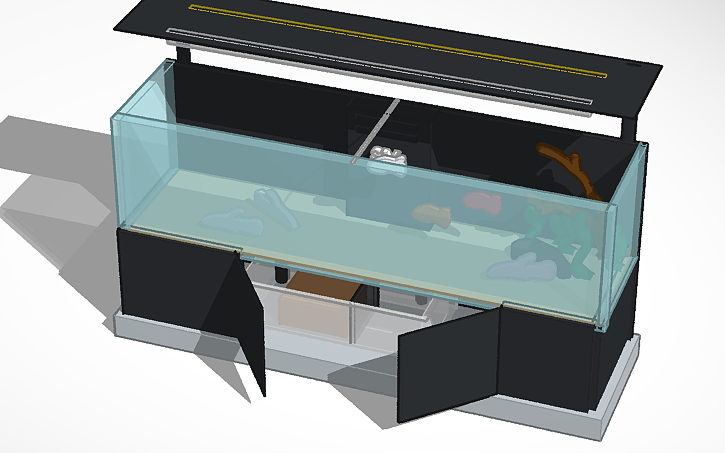 3D design fish tank. aquarium - Tinkercad