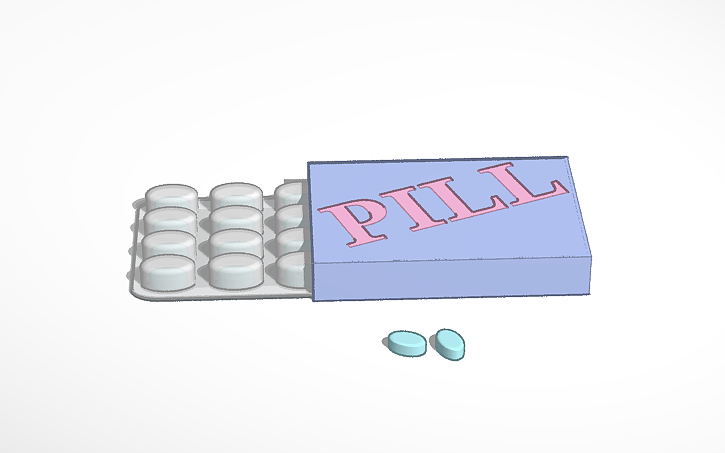 3D design PILL - Tinkercad