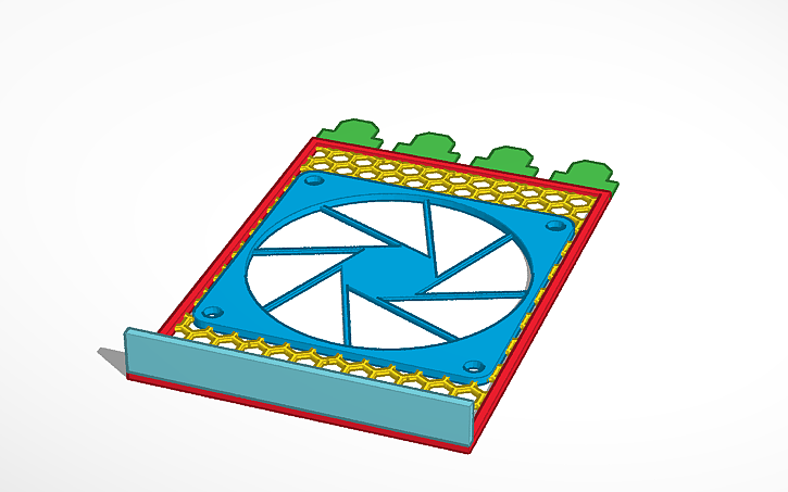 3D design CoolerMaster H500P GPU V2 Fan 70x70 - Tinkercad