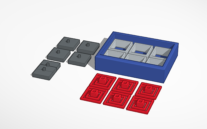 3D design mini fidget keyboard - Tinkercad