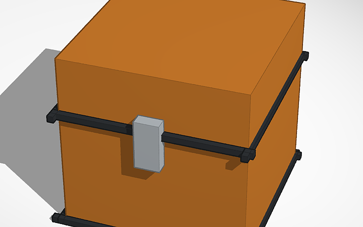 3D design Minecraft chest - Tinkercad