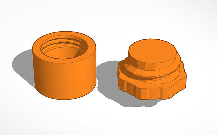 3D design Screw lid container - Tinkercad