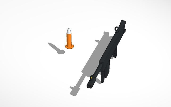 3D design model of mk14 mbr marksman rifle cod ghost - Tinkercad