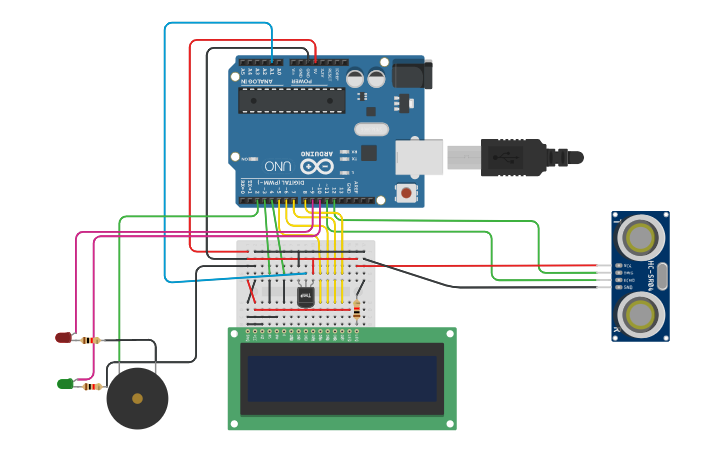 Circuit design Robotika Praktik 1 | Tinkercad