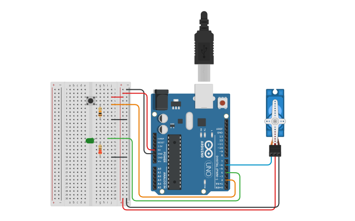 Circuit design Projeto Trava - Tinkercad
