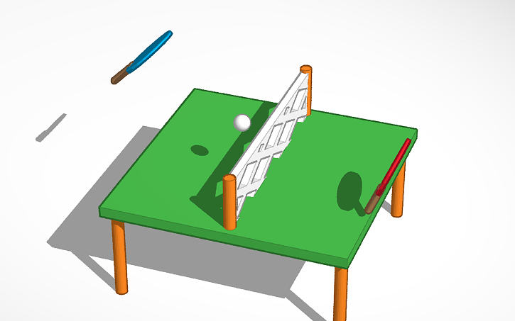 3d Design Game Of Ping Pong Tinkercad