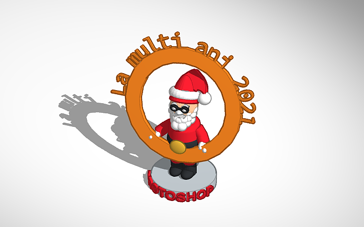 3D design Santa Claus Happy New Year 2021 - Tinkercad