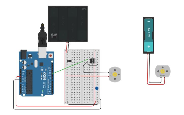 Circuit Design Single Direction Dc Motor Tinkercad
