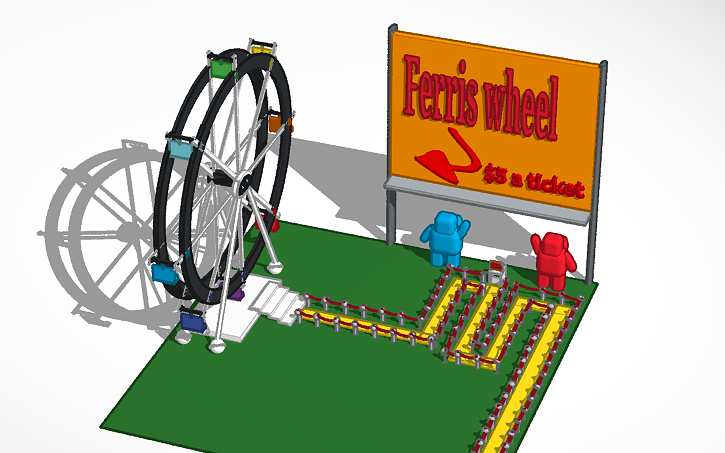 3D design Ferris wheel - Tinkercad