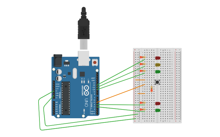 Circuit design Traffic Light Emma Alonso Garcia 3A - Tinkercad