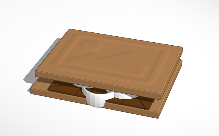 3D design Smore cup coaster - Tinkercad