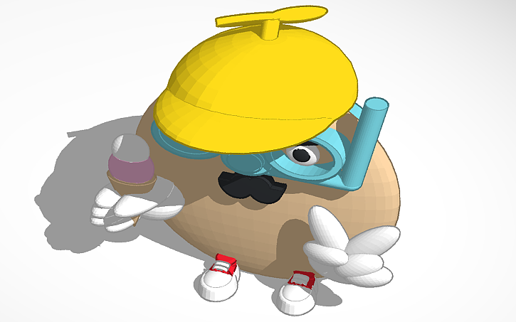 3D design the potato man | Tinkercad