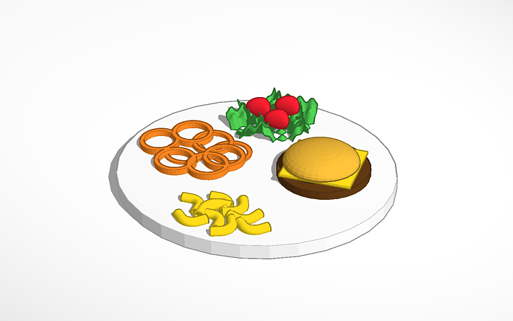 3D design Food Plate - Tinkercad