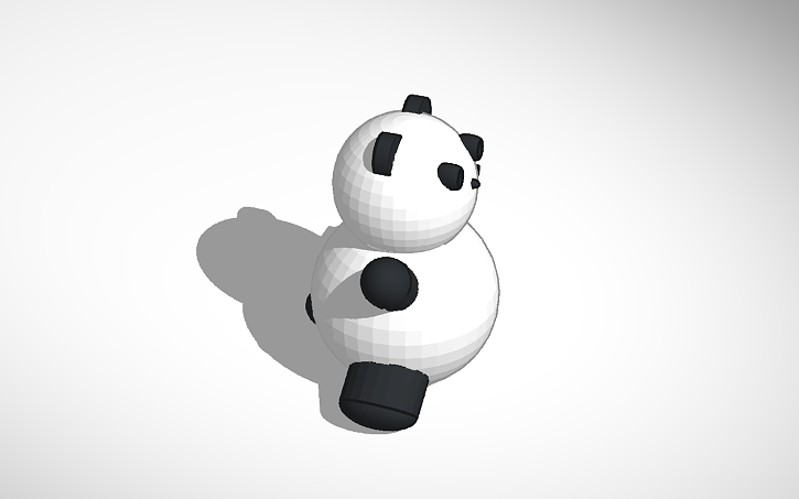 3D design Panda - Tinkercad