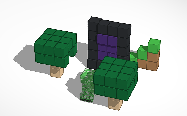 3D design minecraft overworld | Tinkercad