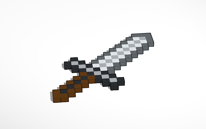 3D design Minecraft sword - Tinkercad