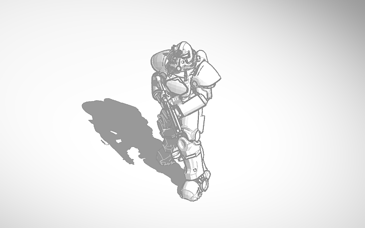 3D design T-51 Power Armor - Tinkercad