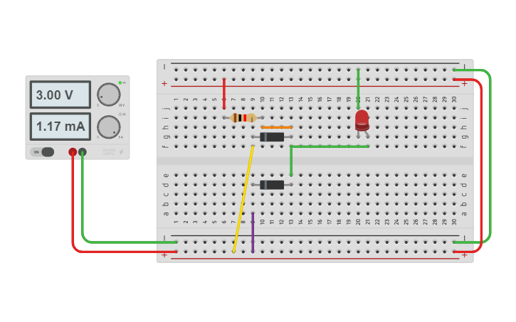 Circuit design AND Gate Using Diode - Tinkercad