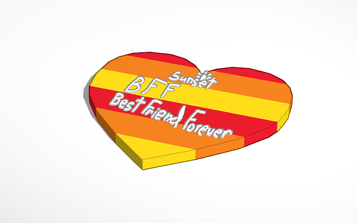 3D design Sunset BFF | Tinkercad