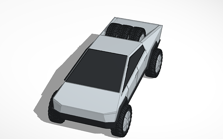 3D design CYBER TRUCK - Tinkercad
