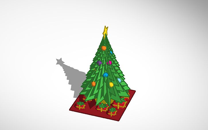 3D design chrismas tree. - Tinkercad