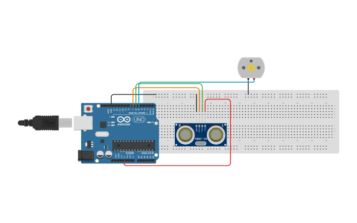 Circuit design Arduino Sensor Distancia Fernanda Rodriguez | Tinkercad