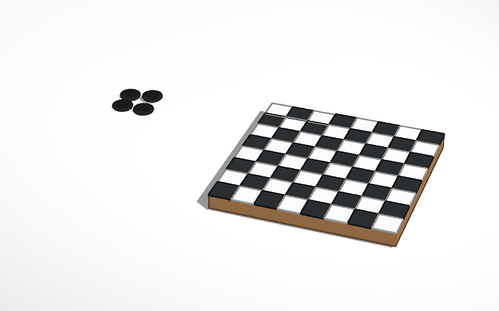 3D design Checkers - Tinkercad