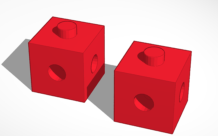 3D design linking cube-sage - Tinkercad