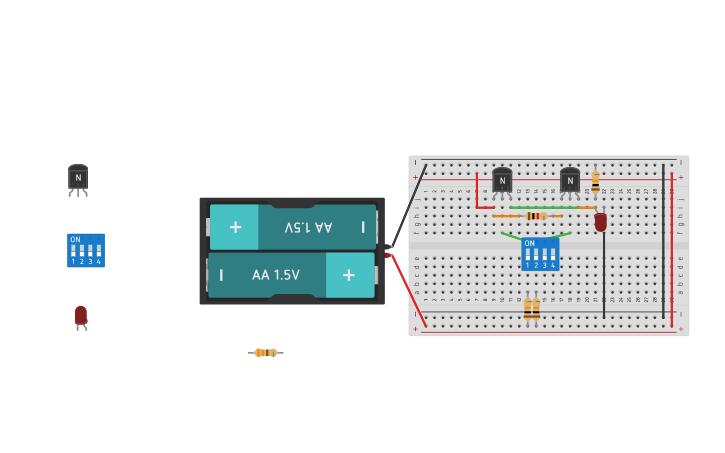 Circuit Design Or Transistors Npn Dip Switch Tinkercad