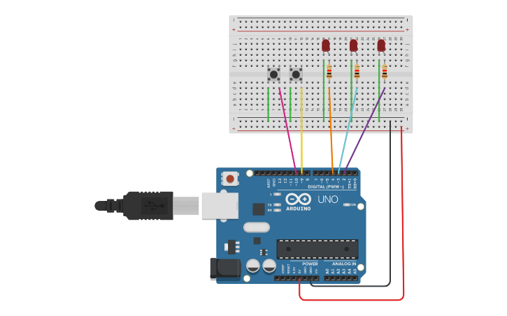 Circuit design Ejercicio 7- TP Arduino//opcion 2 | Tinkercad