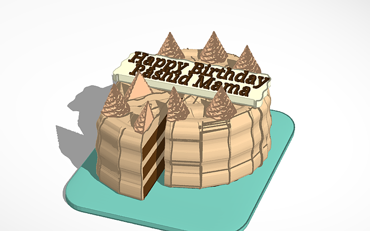 3D design Birthday Cake🎂 - Tinkercad