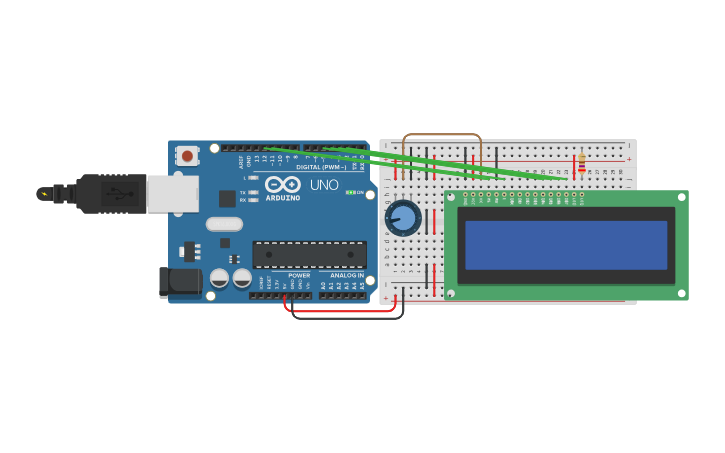 Circuit design Copy of Lcd 16x2 - Tinkercad