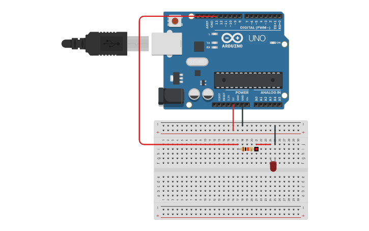 Circuit design Led con Arduino - Tinkercad