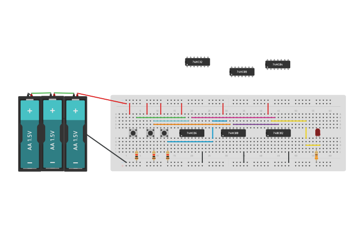 Circuit design LogicGate5 - Tinkercad