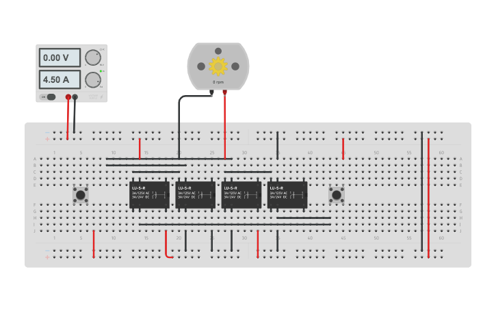 Circuit design Puente H Con Rele - Tinkercad