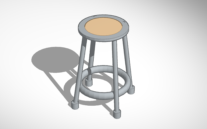 3D design stool - Tinkercad